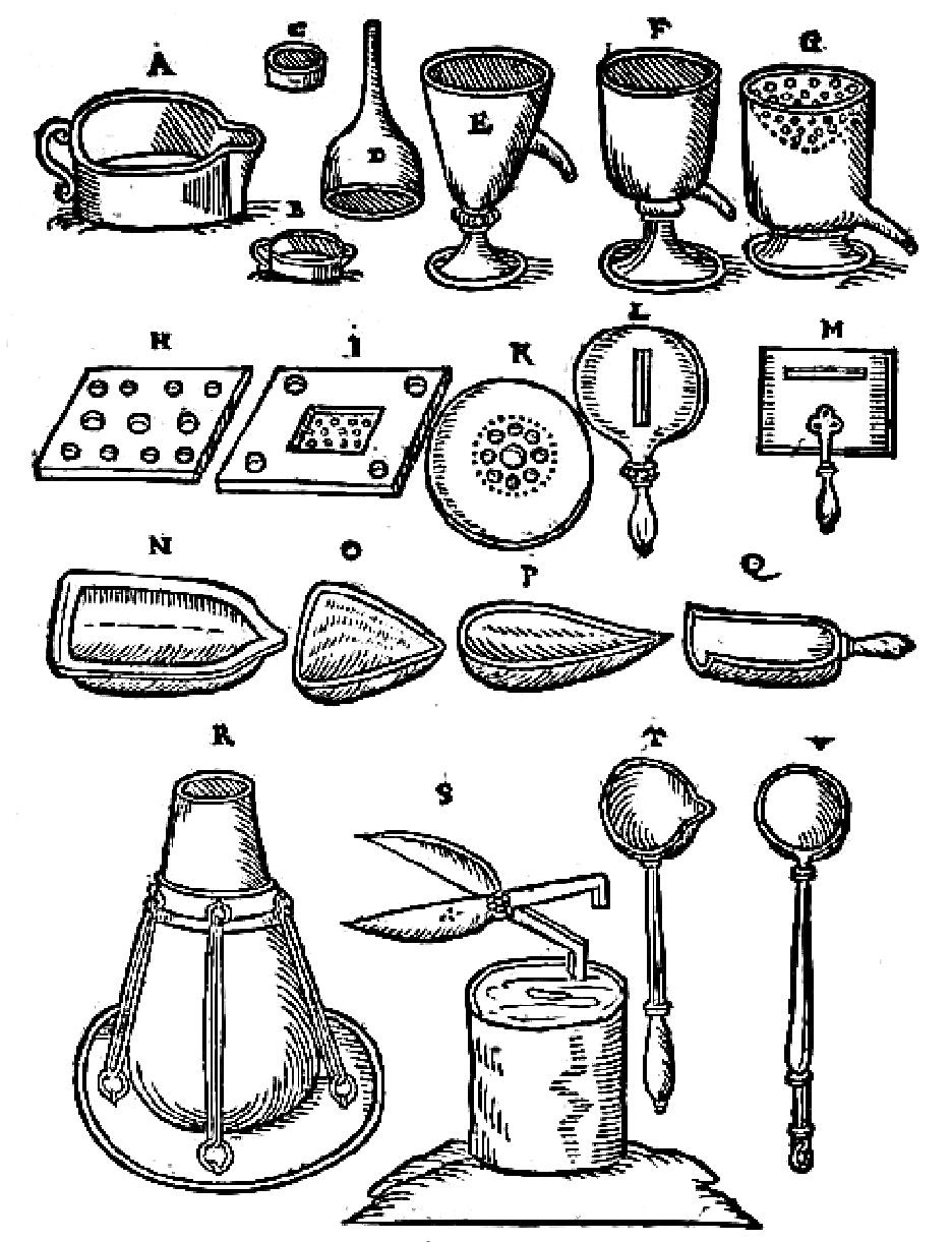 Alchemical apparatus from Libavius 'Alchymia'